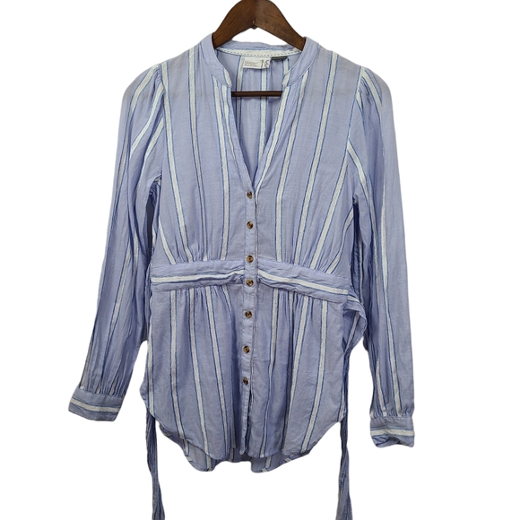 Anthropologie | Tops | Anthropologie Building 8 Striped Button Down ...